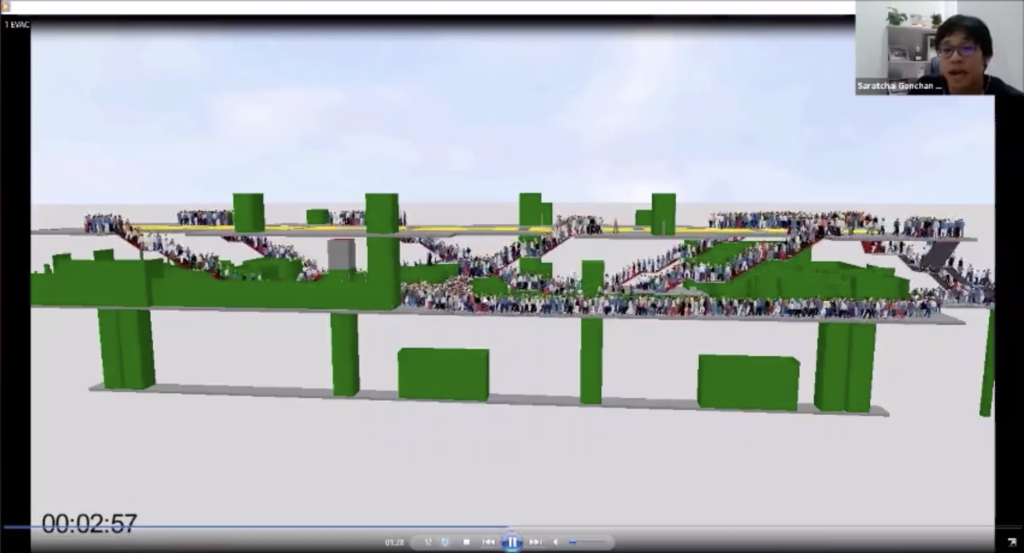 ซ้อมหนีไฟด้วย Viswalk, โปรแกรม Pedestrian Simulation ช่วยวิเคราะห์การ ...