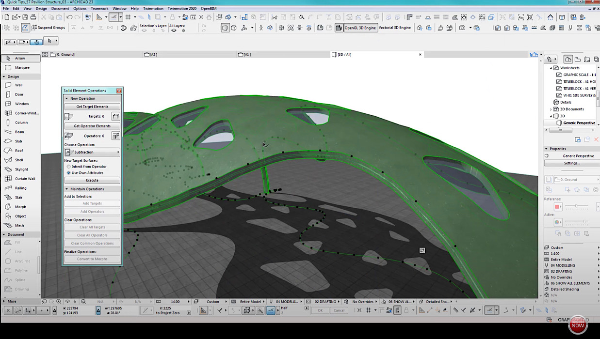 การปั้นโมเดลโครงสร้างแบบ Freeform ใน ArchiCAD – ThaiBIM: Thai Building ...